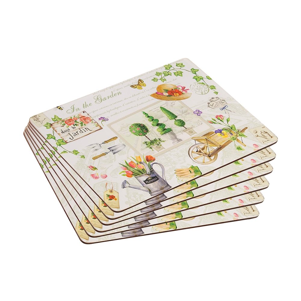 TOPIARY CORK BACKED PLACE MATS SET OF 6 - Eddingtons