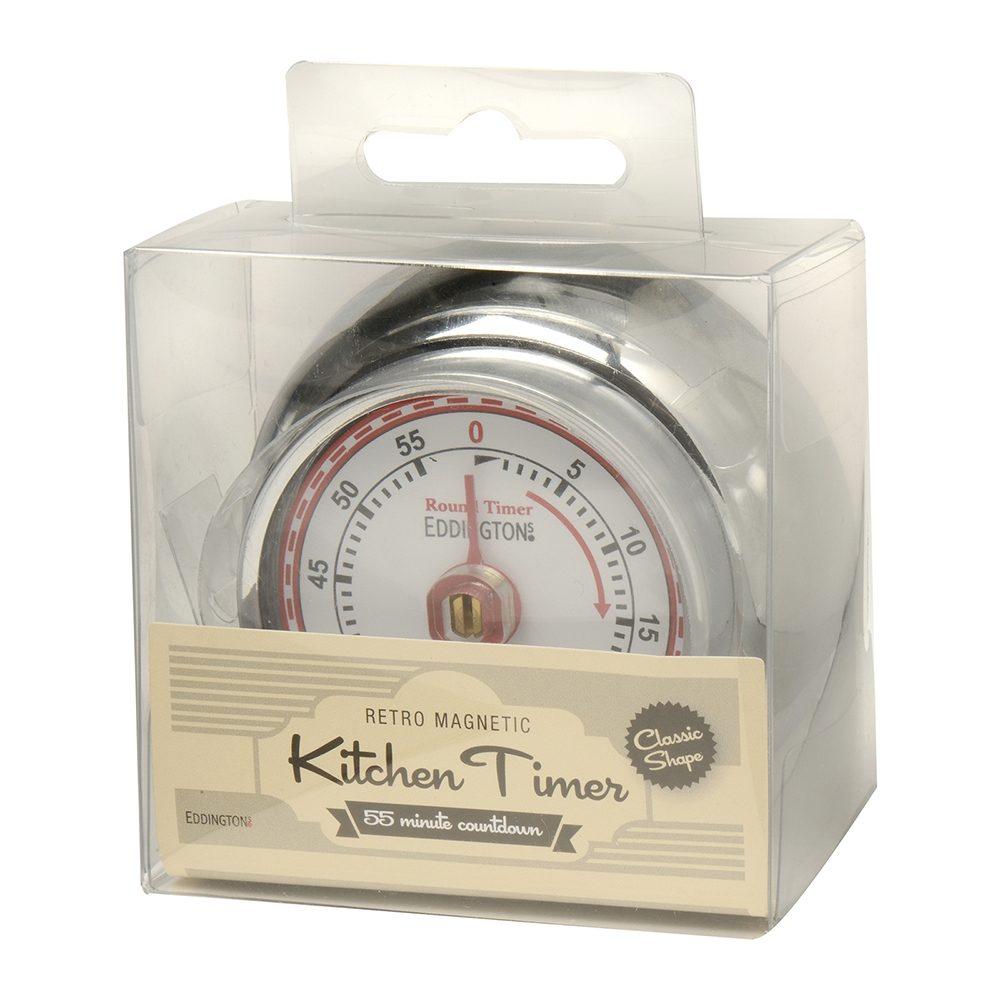 RETRO TIMER POLISHED STEEL - Eddingtons